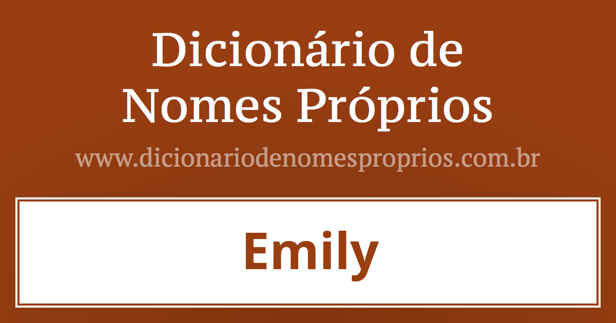 O Nome Emily Em Glitter