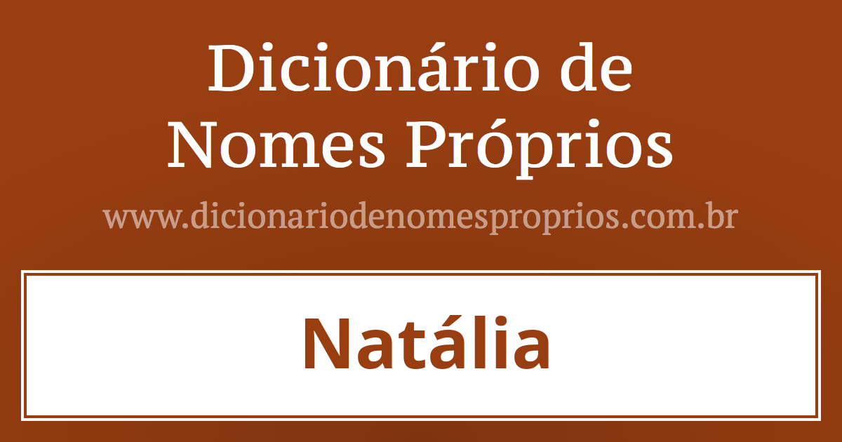 Significado do nome Natália