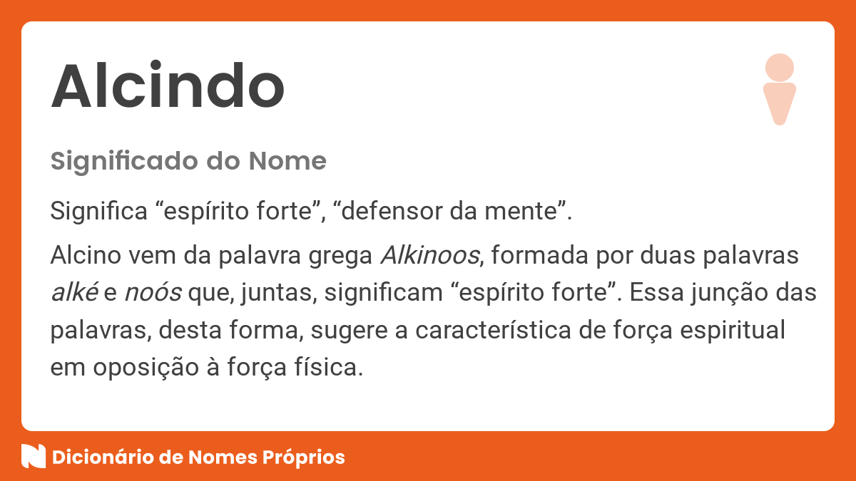 Significado do nome Alcindo - Dicionário de Nomes Próprios