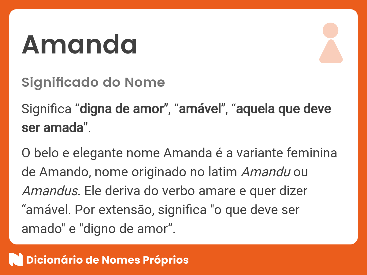 Significado do nome Amanda