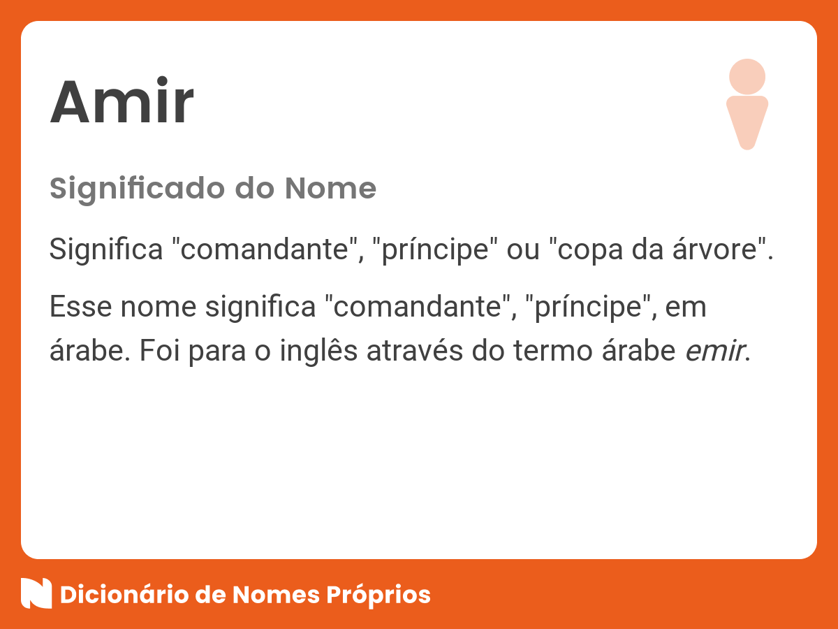 Significado do nome Amir
