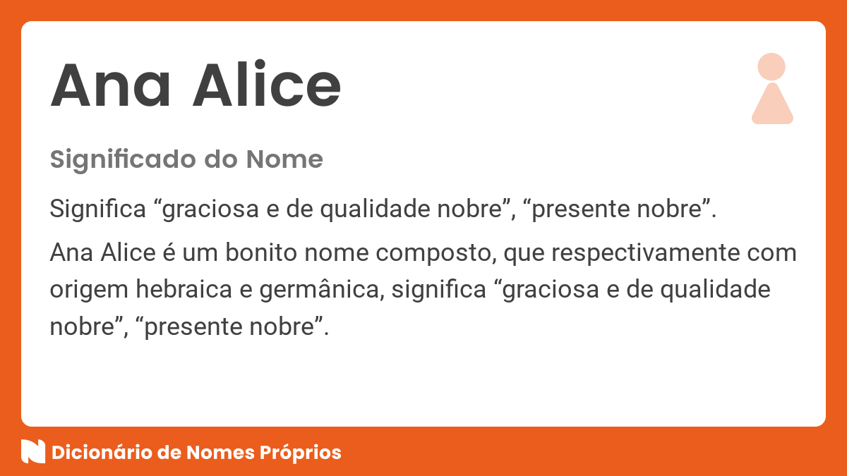 O Que Significa O Nome Ana Alice - FDPLEARN