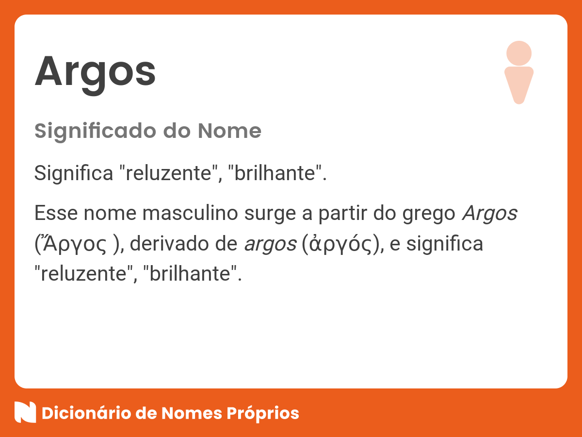 Significado do nome Argos - Dicionário de Nomes Próprios