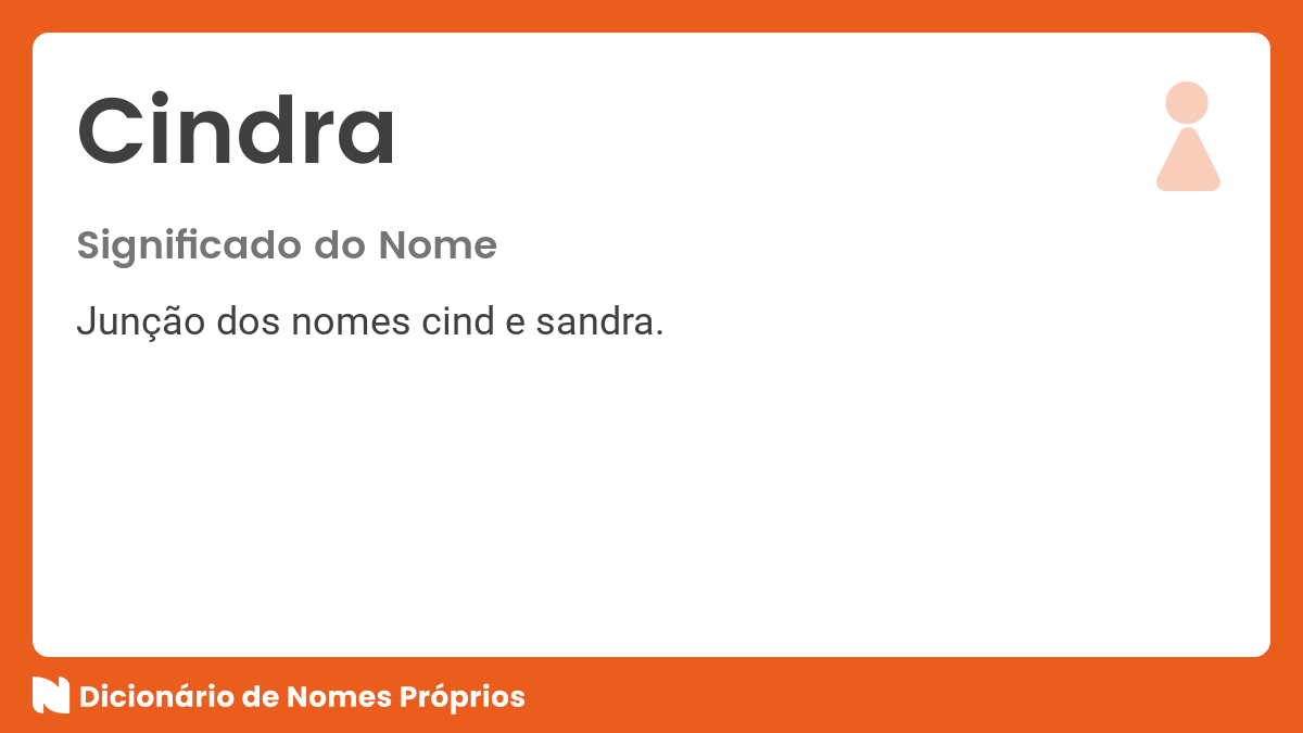 Significado do nome Cindra - Dicionário de Nomes Próprios