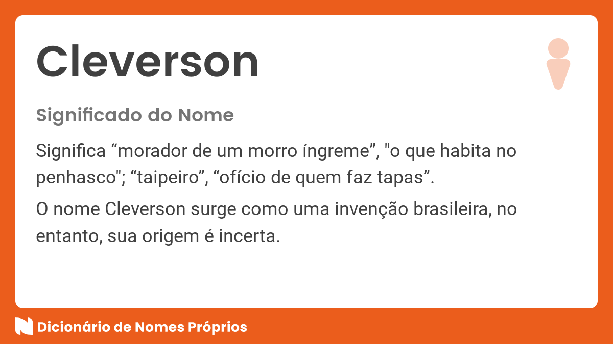 Significado do nome Cleverson - Dicionário de Nomes Próprios