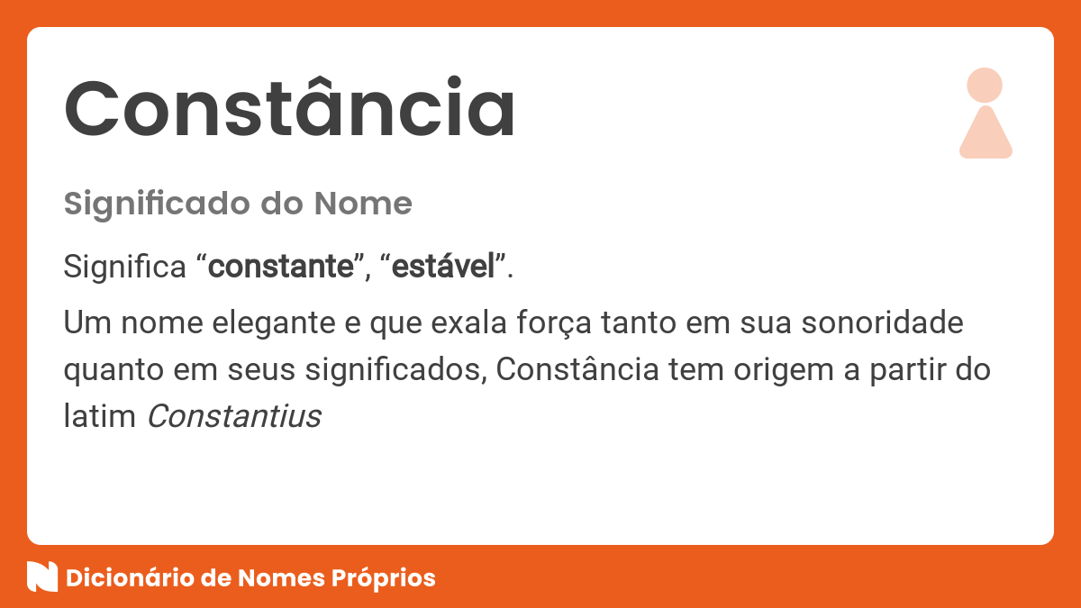 Qual O Significado Da Palavra Constância - LIBRAIN