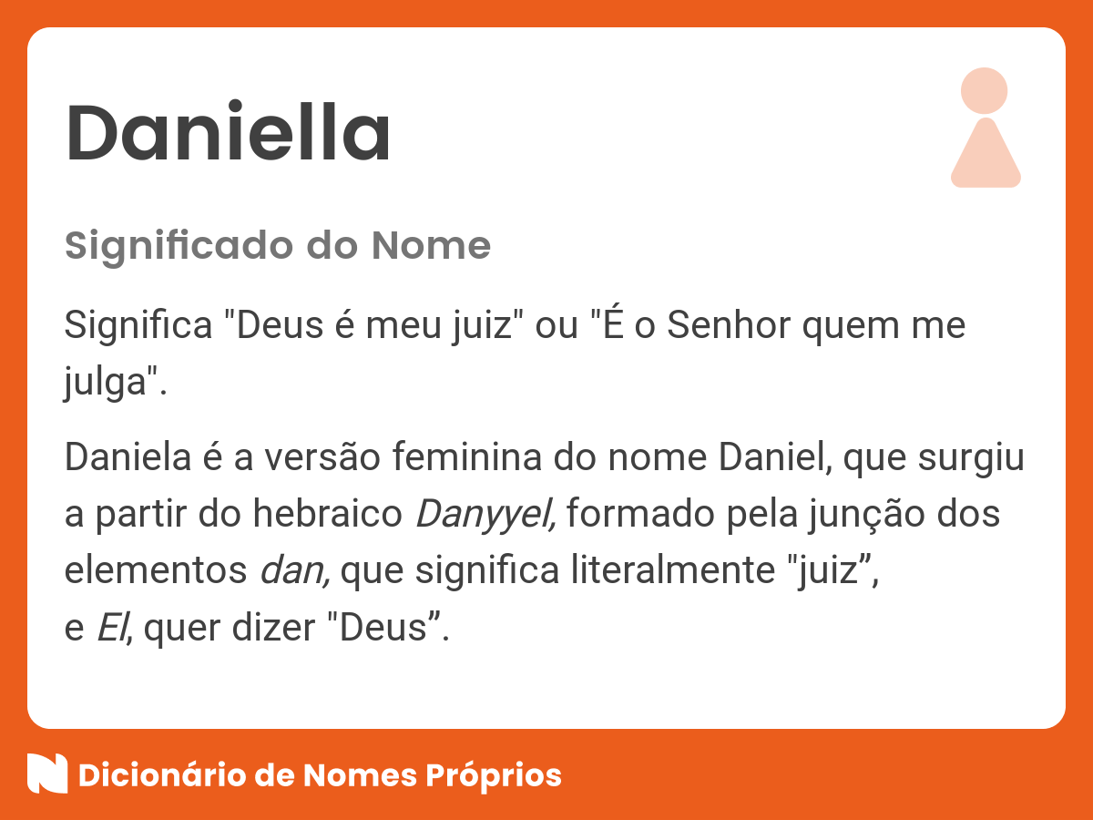 Significado do nome Daniella - Dicionário de Nomes Próprios