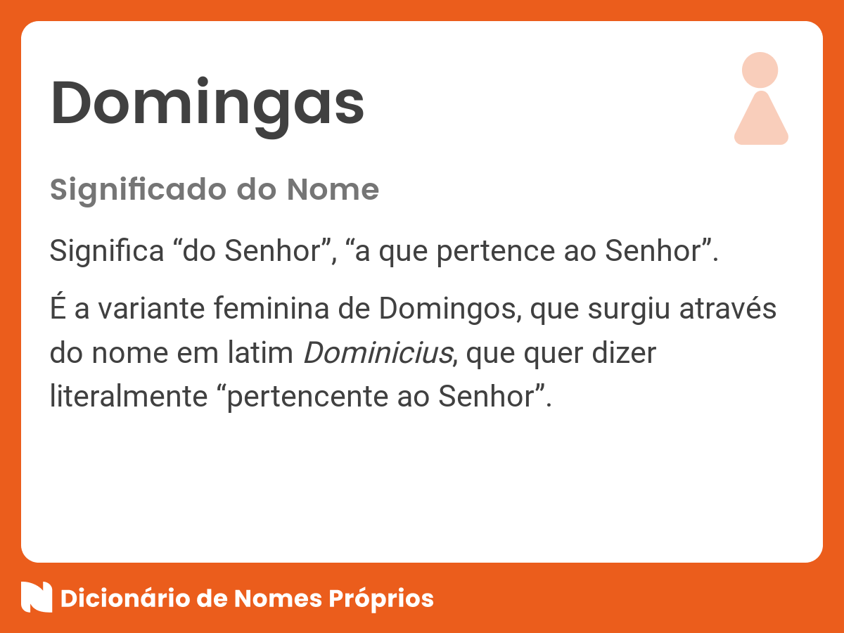 Significado do nome Domingas