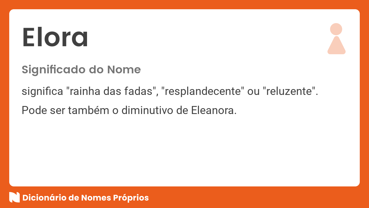 Significado do nome Elora - Dicionário de Nomes Próprios