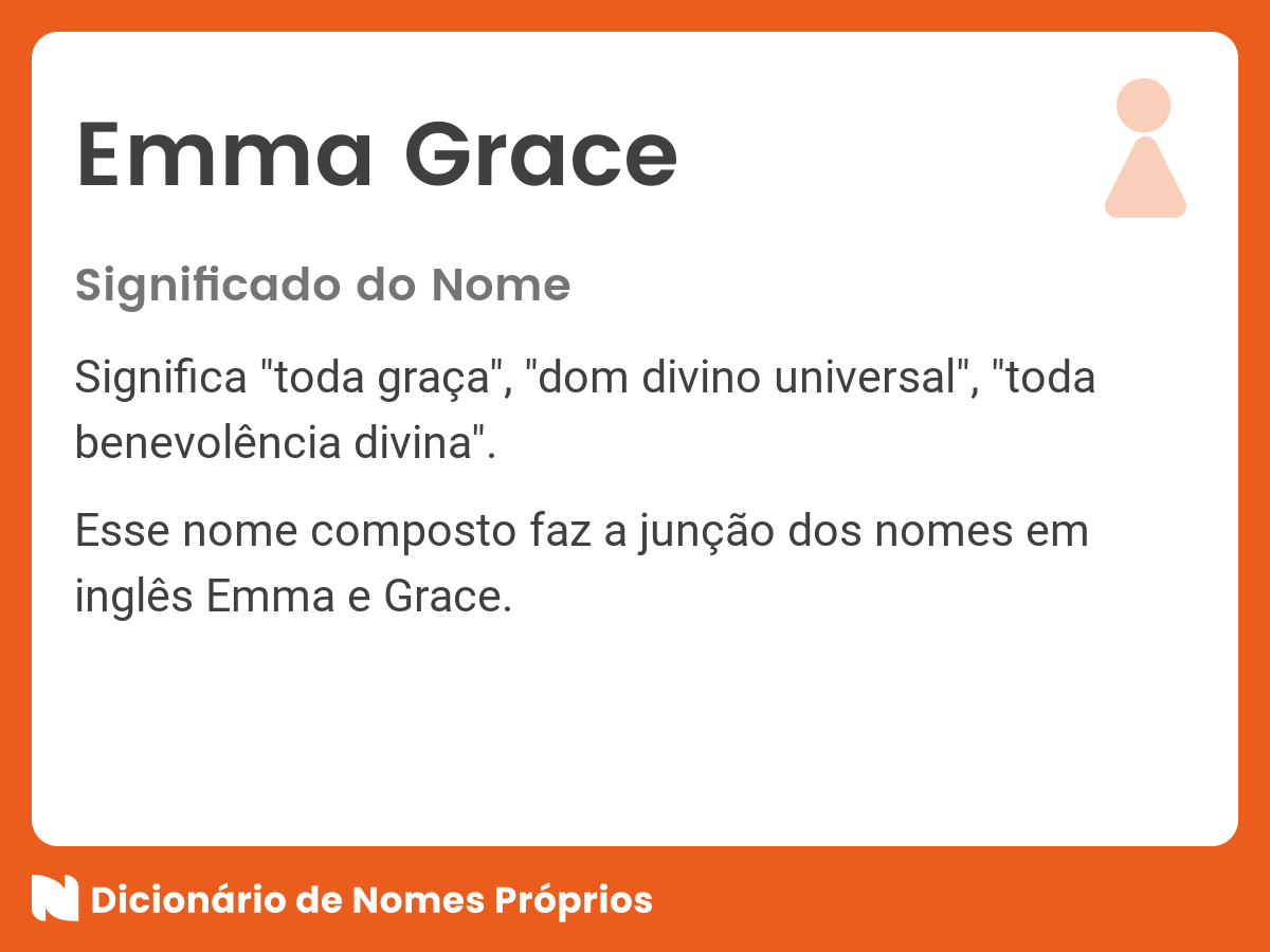 Significado do nome Emma Grace - Dicionário de Nomes Próprios