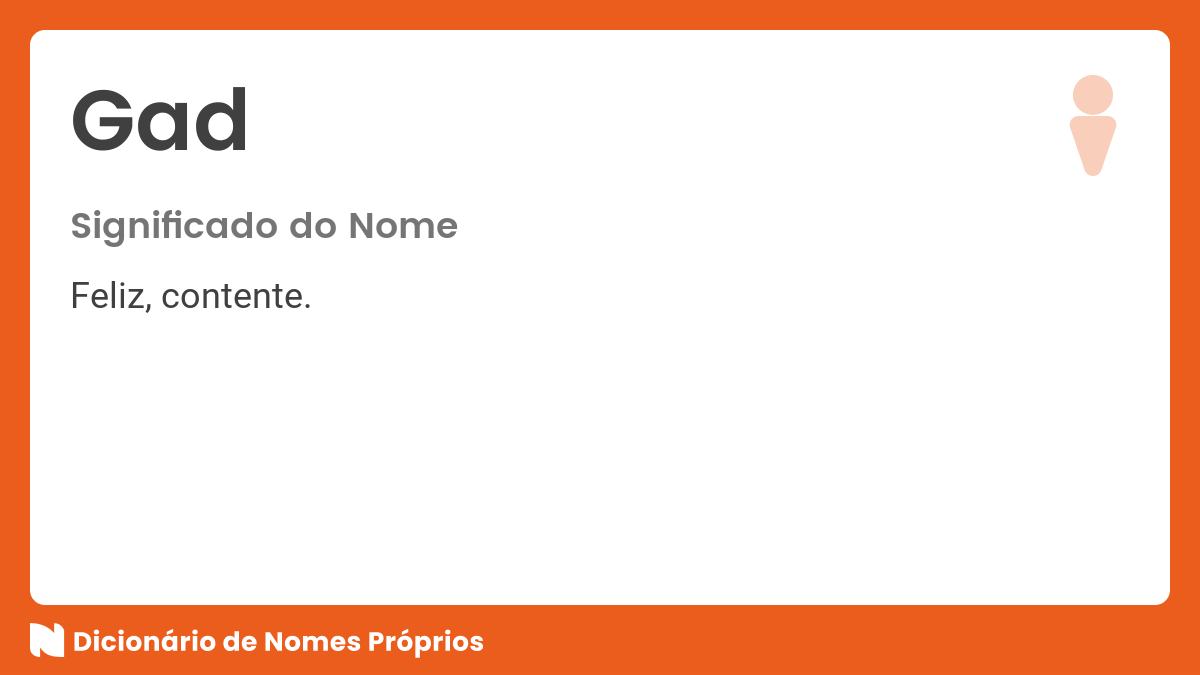 Significado do nome Gad - Dicionário de Nomes Próprios