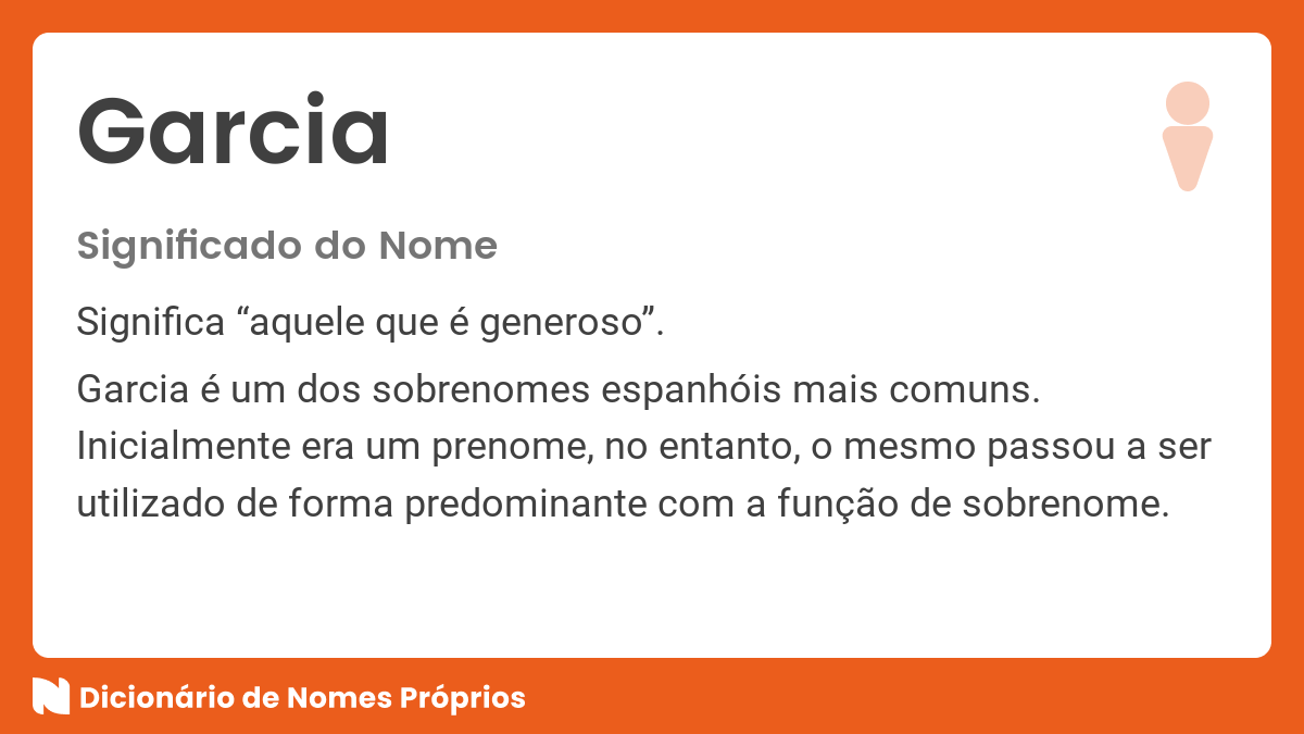 Significado do nome Garcia - Dicionário de Nomes Próprios