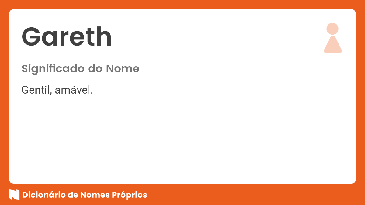 Significado do nome Gareth - Dicionário de Nomes Próprios