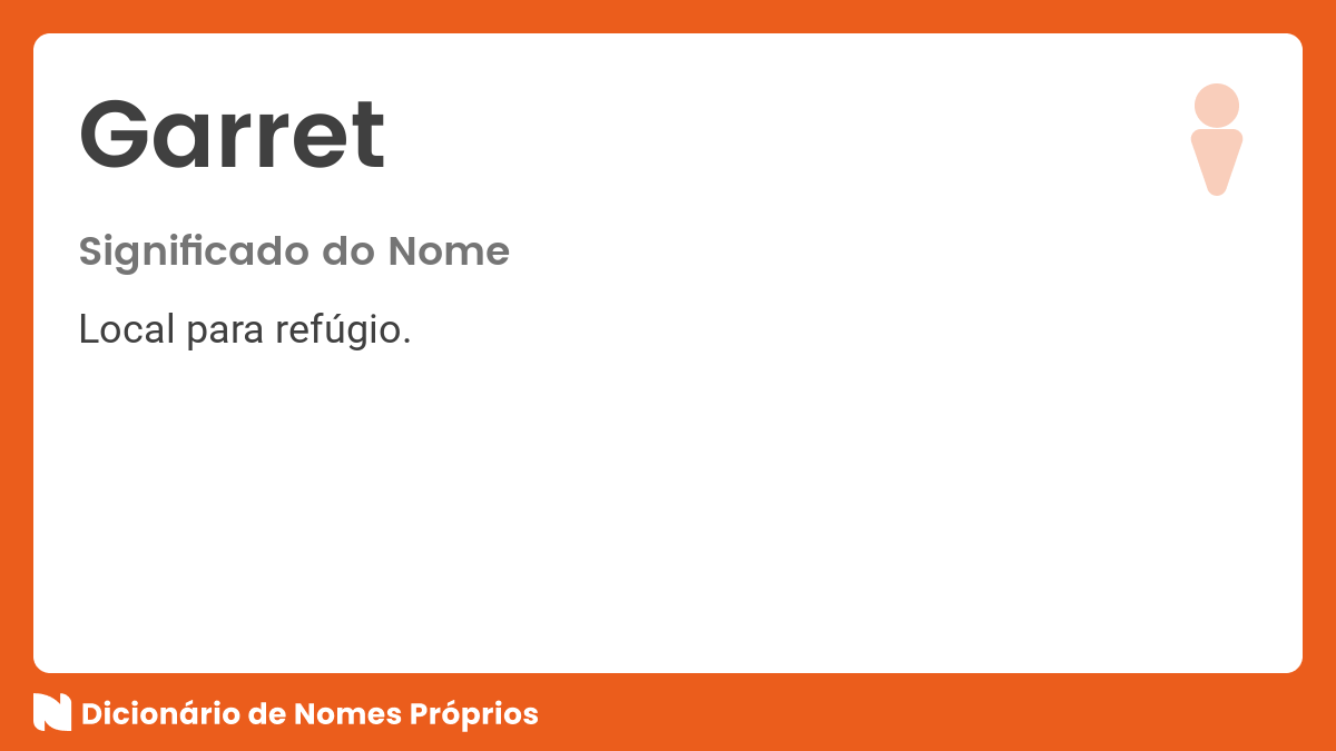 Significado do nome Garret - Dicionário de Nomes Próprios