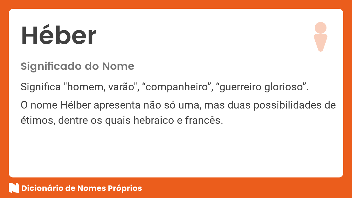 Significado do nome Héber - Dicionário de Nomes Próprios