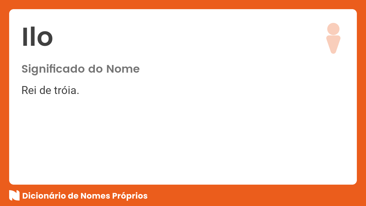 Significado do nome Ilo - Dicionário de Nomes Próprios