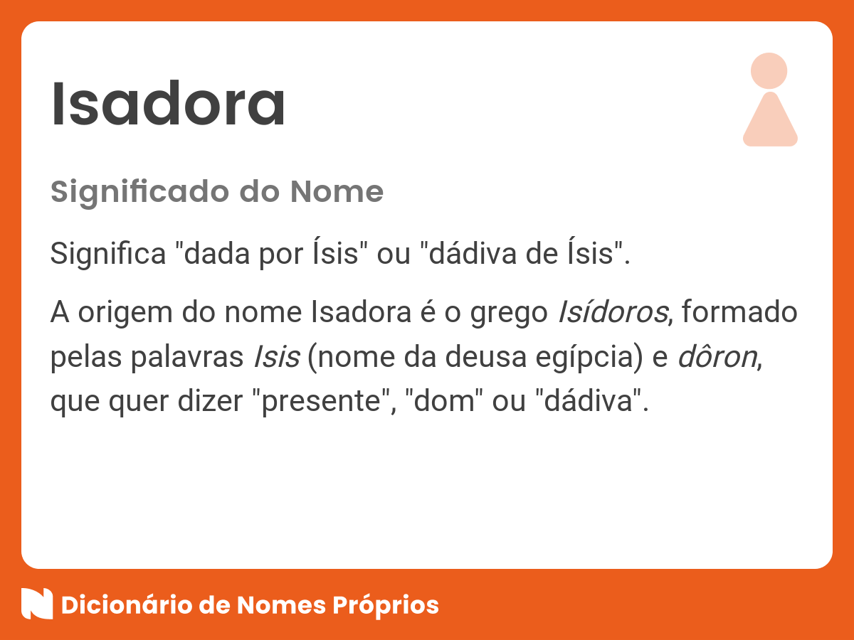 Significado do nome Isadora