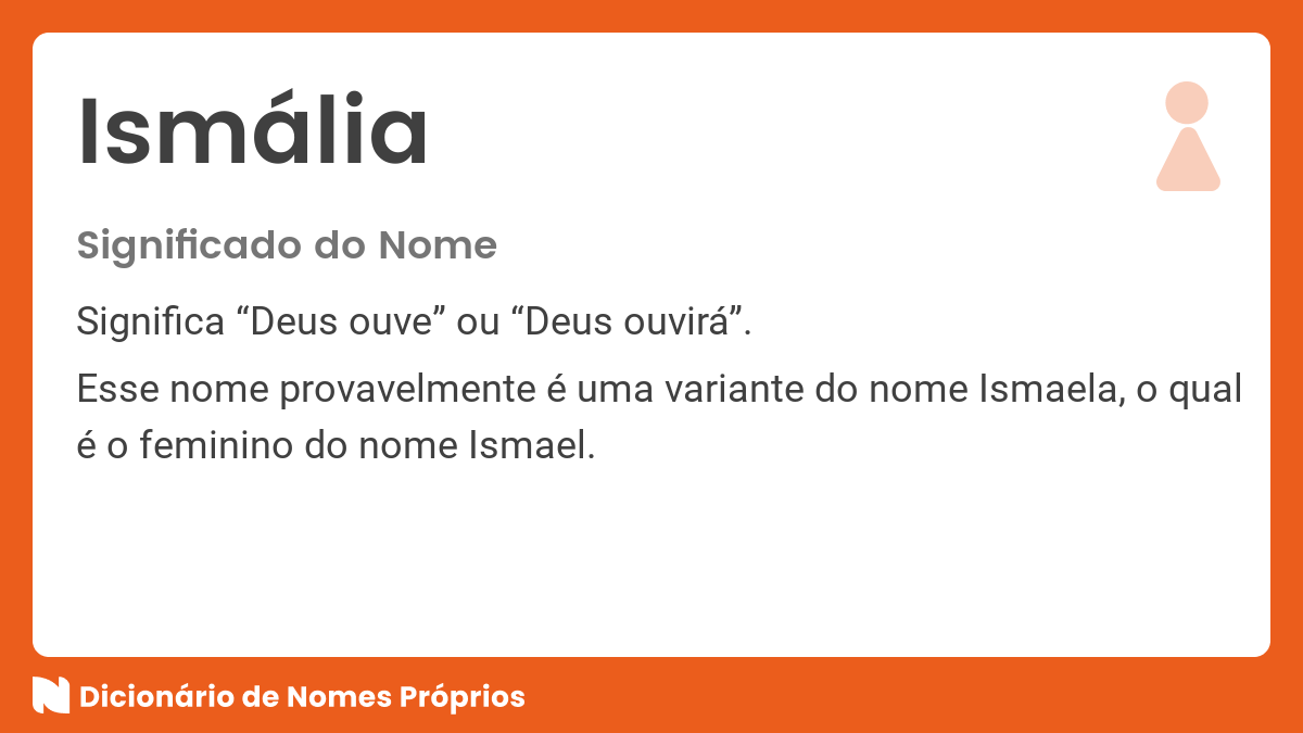 Significado do nome Ismália - Dicionário de Nomes Próprios