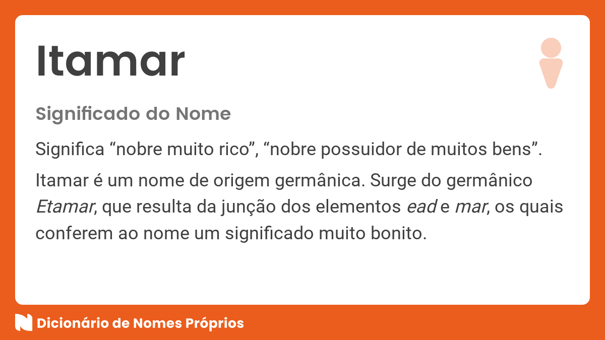 Significado do nome Itamar - Dicionário de Nomes Próprios