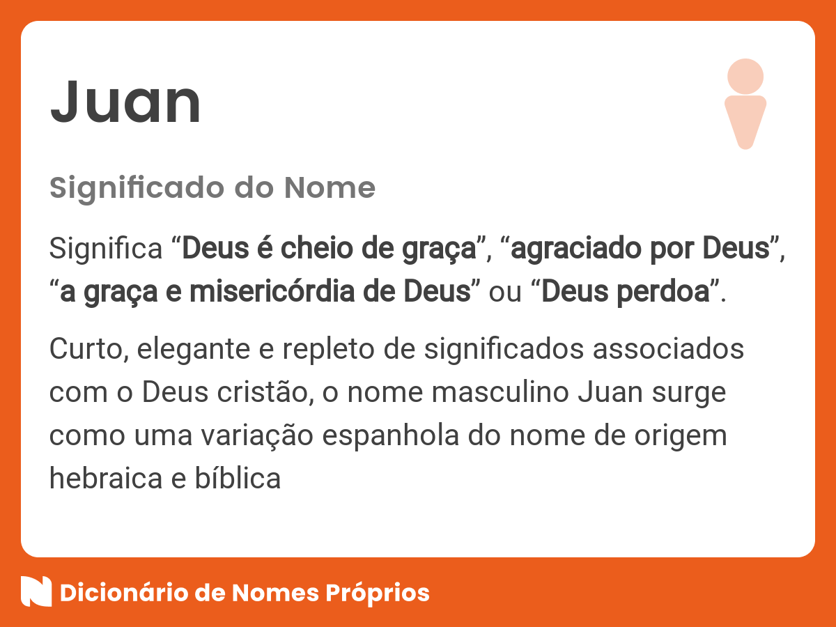 Significado do nome Juan - Dicionário de Nomes Próprios