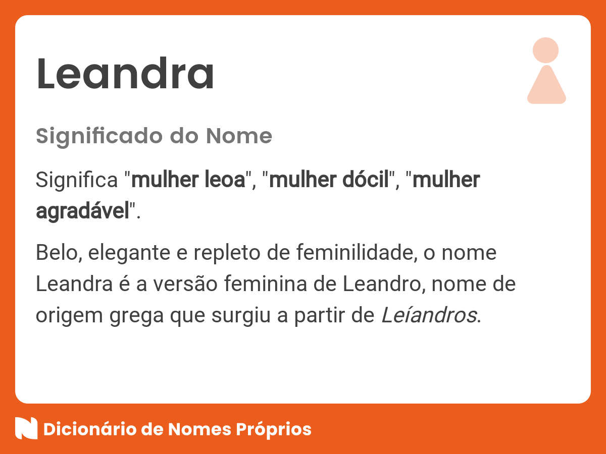 Significado do nome Leandra