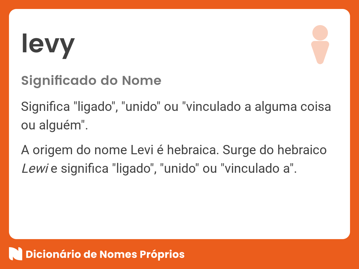 Significado do nome Levy - Dicionário de Nomes Próprios