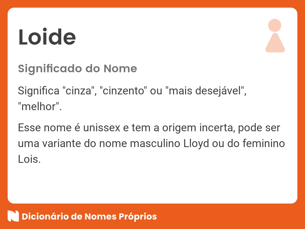 Significado do nome Loide - Dicionário de Nomes Próprios