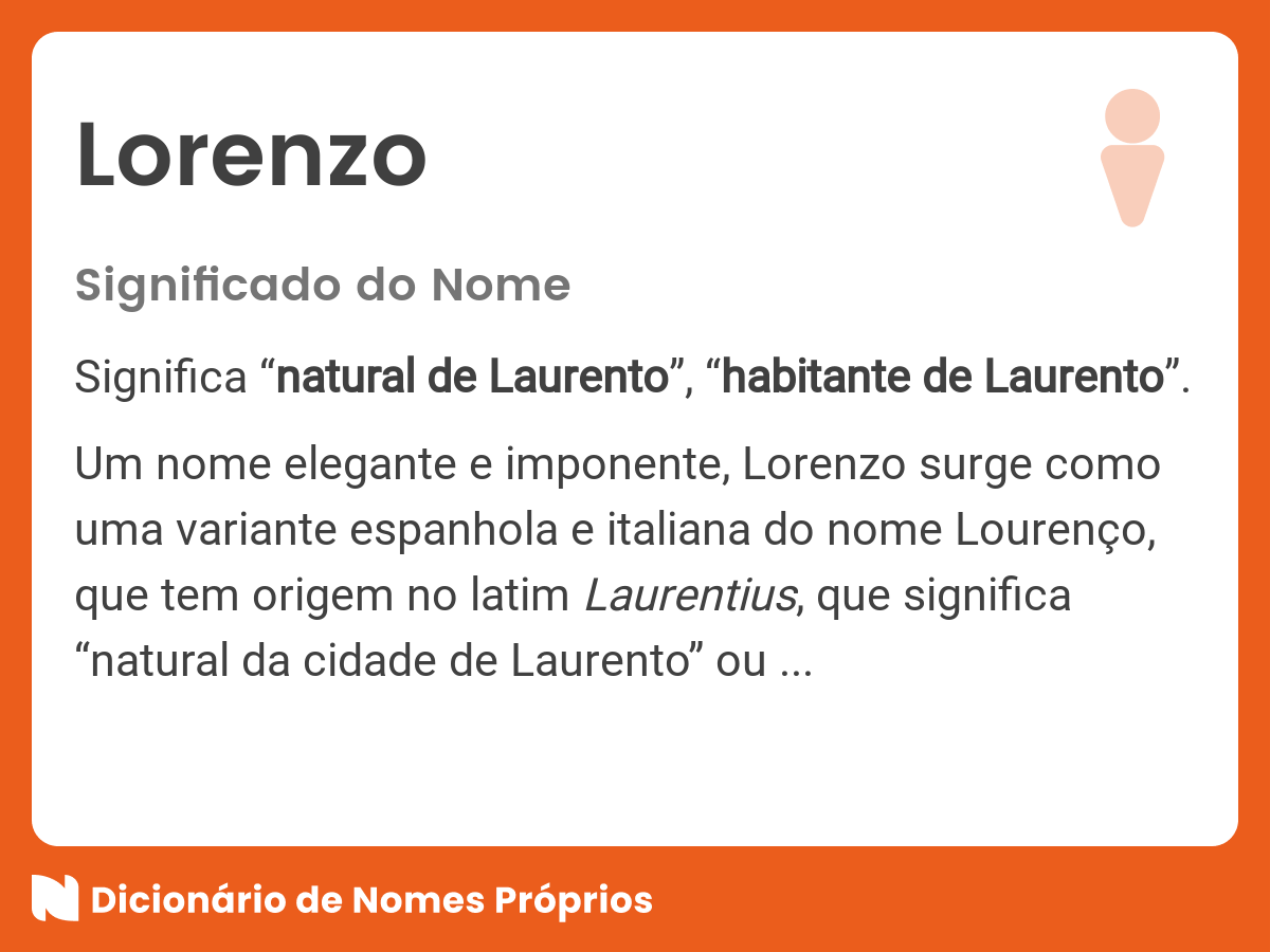 Significado do nome Lorenzo