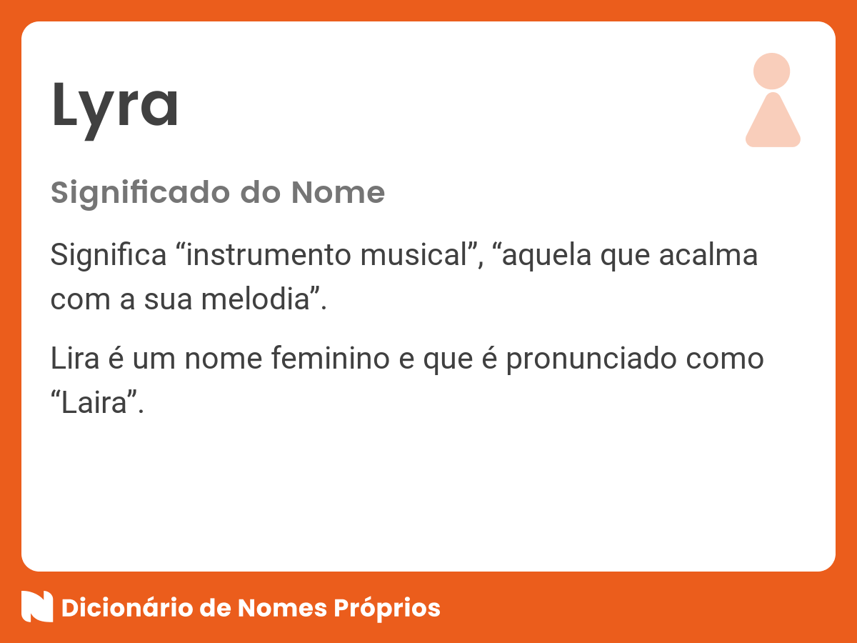 Significado do nome Lyra - Dicionário de Nomes Próprios
