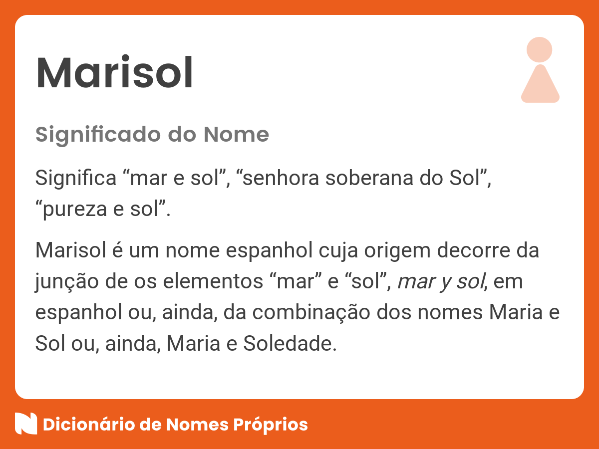 Significado Nombre Marisol