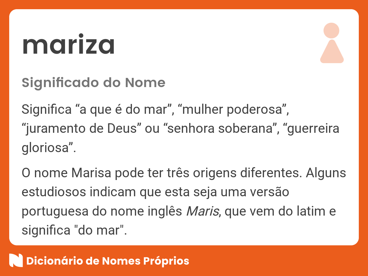 Significado do nome Mariza