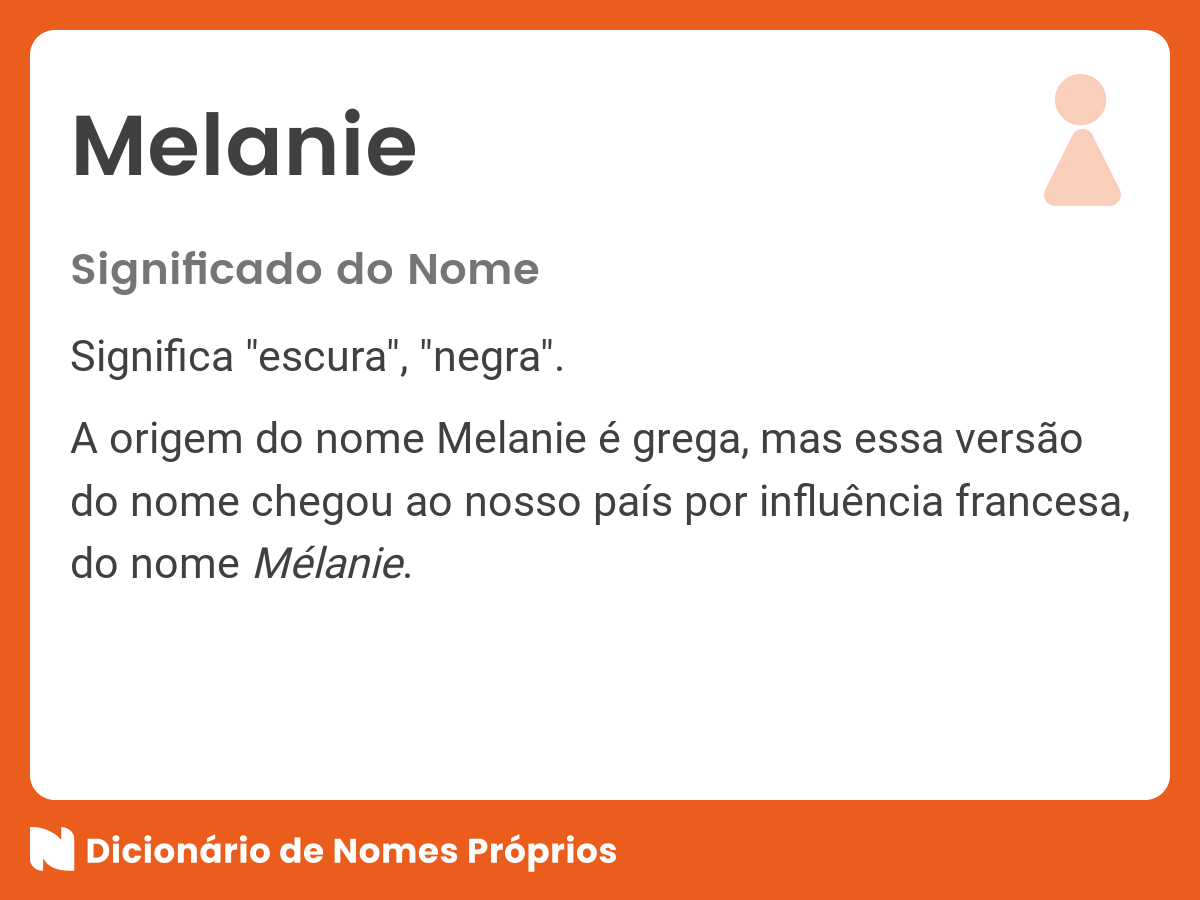 Significado do nome Melanie