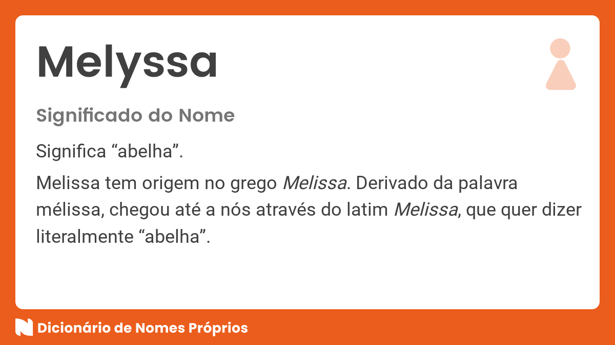 Significado Do Nome Melissa Significados Dos Nomes Significado