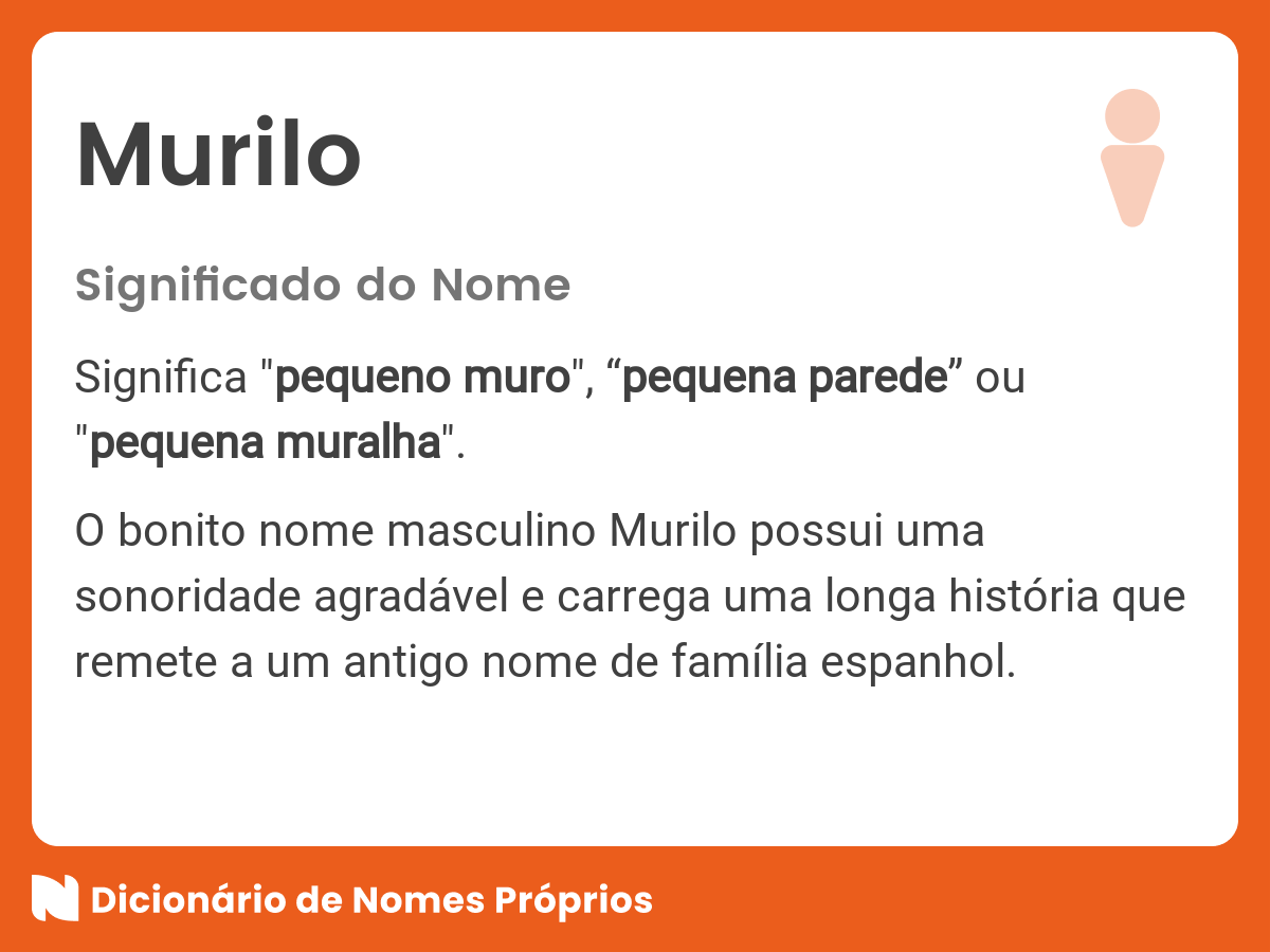 Significado do nome Murilo - Dicionário de Nomes Próprios