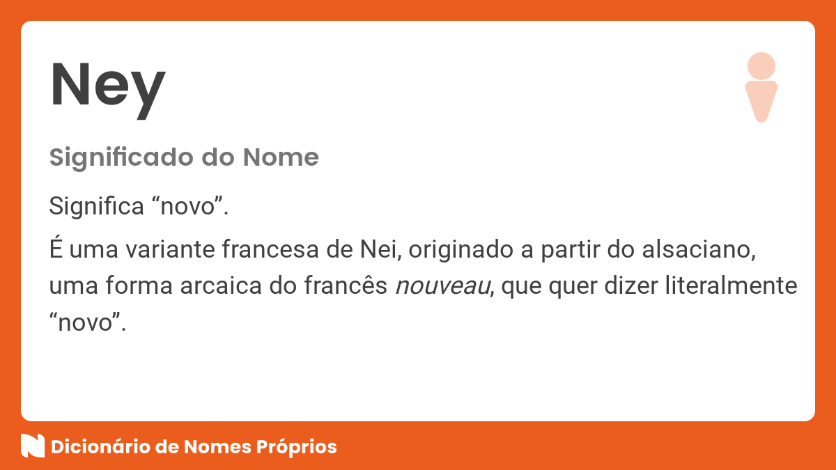 Significado do nome Ney - Dicionário de Nomes Próprios
