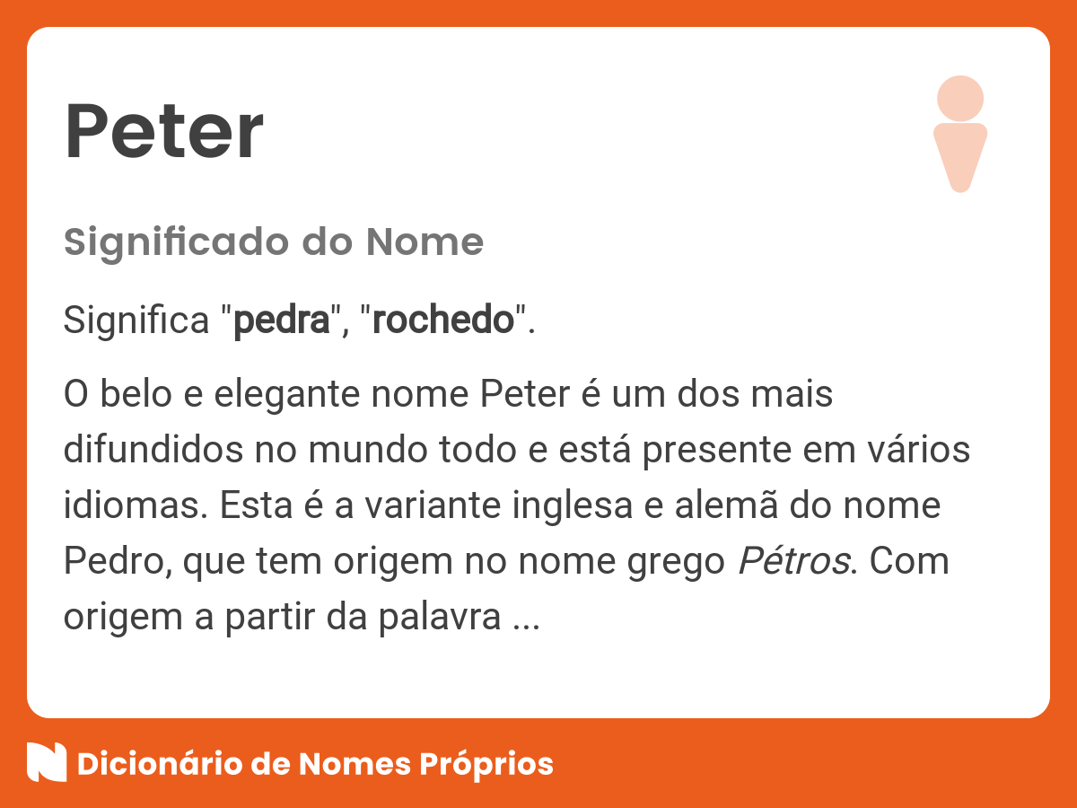 Significado do nome Peter
