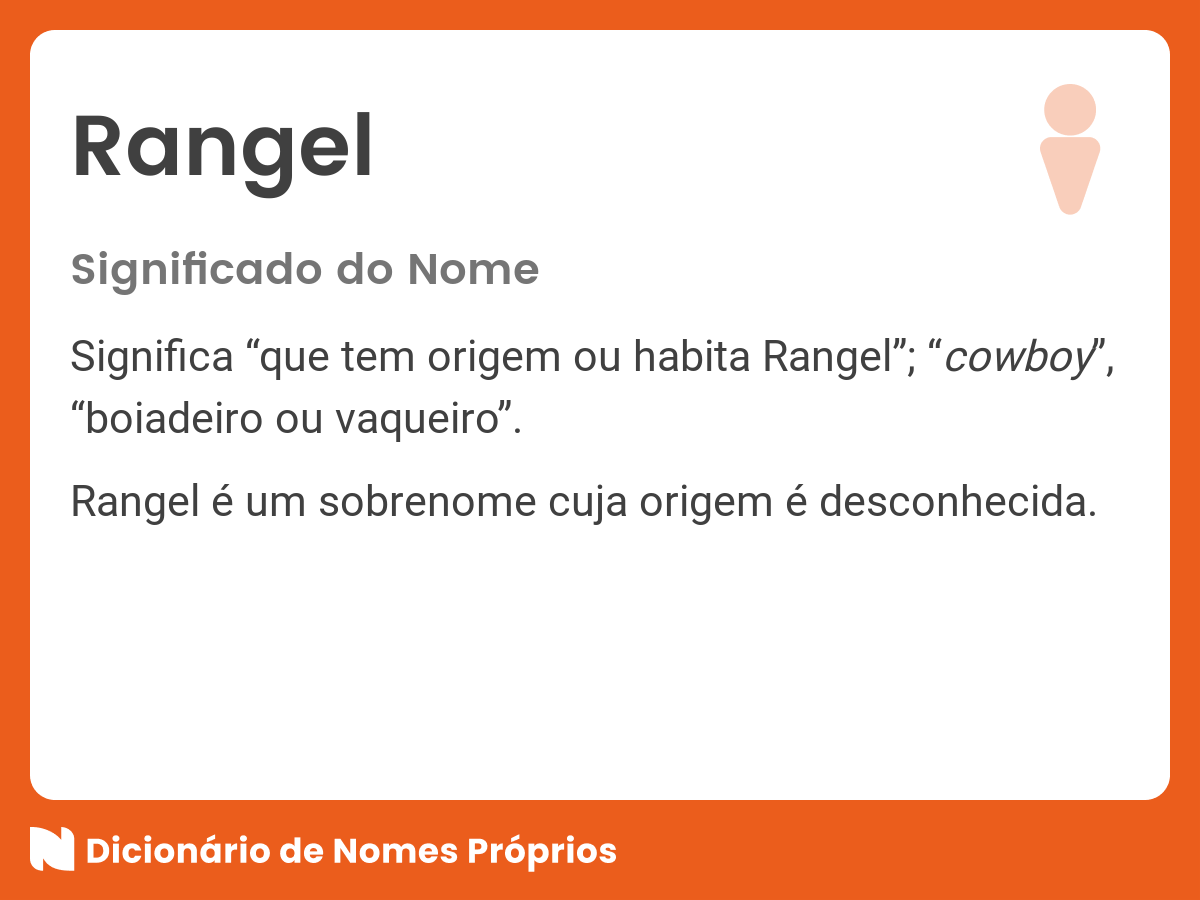 Significado do nome Rangel - Dicionário de Nomes Próprios