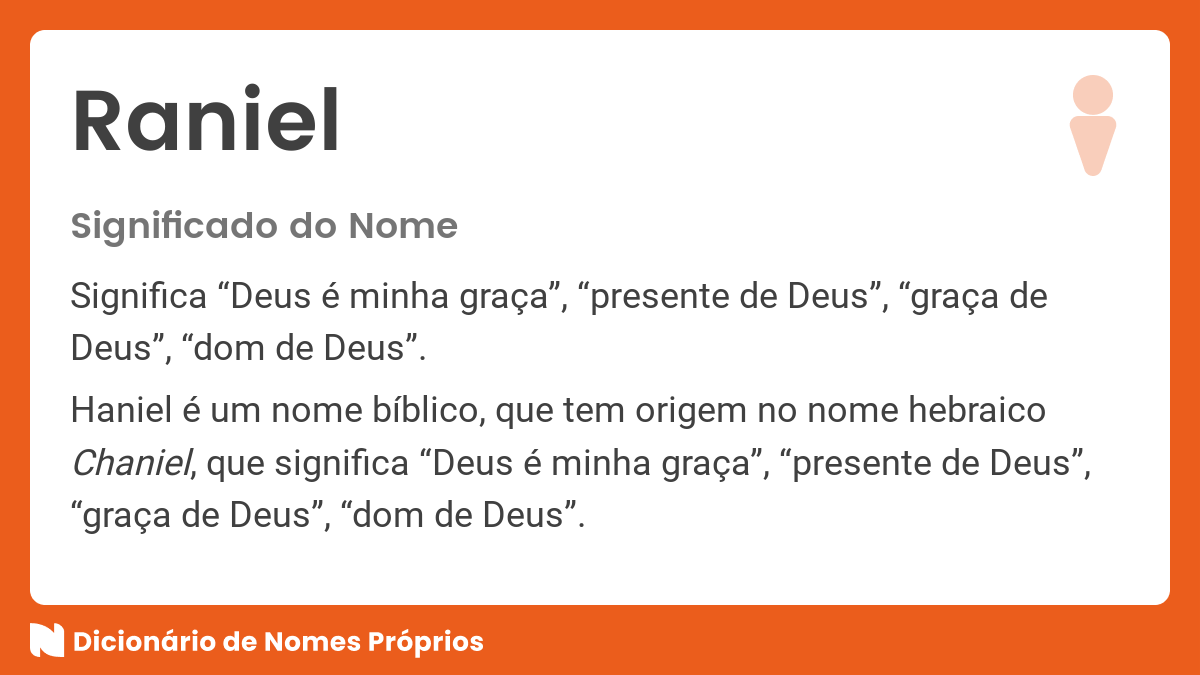 Significado do nome Haniel - Dicionário de Nomes Próprios