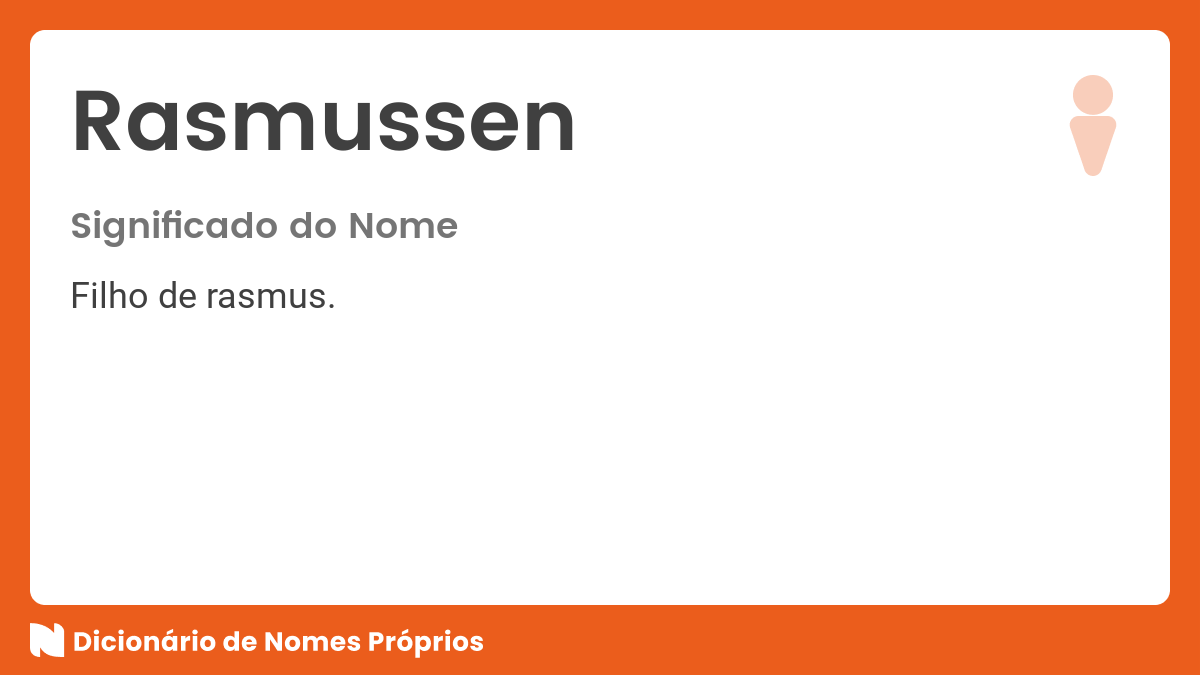 Significado do nome Rasmussen - Dicionário de Nomes Próprios