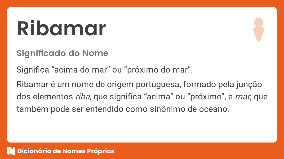 Significado do nome Ribamar - Dicionário de Nomes Próprios