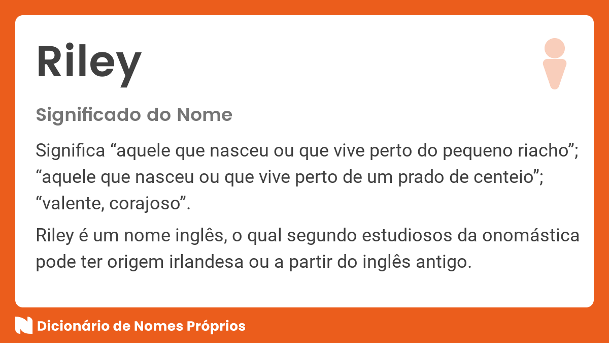Significado do nome Riley - Dicionário de Nomes Próprios