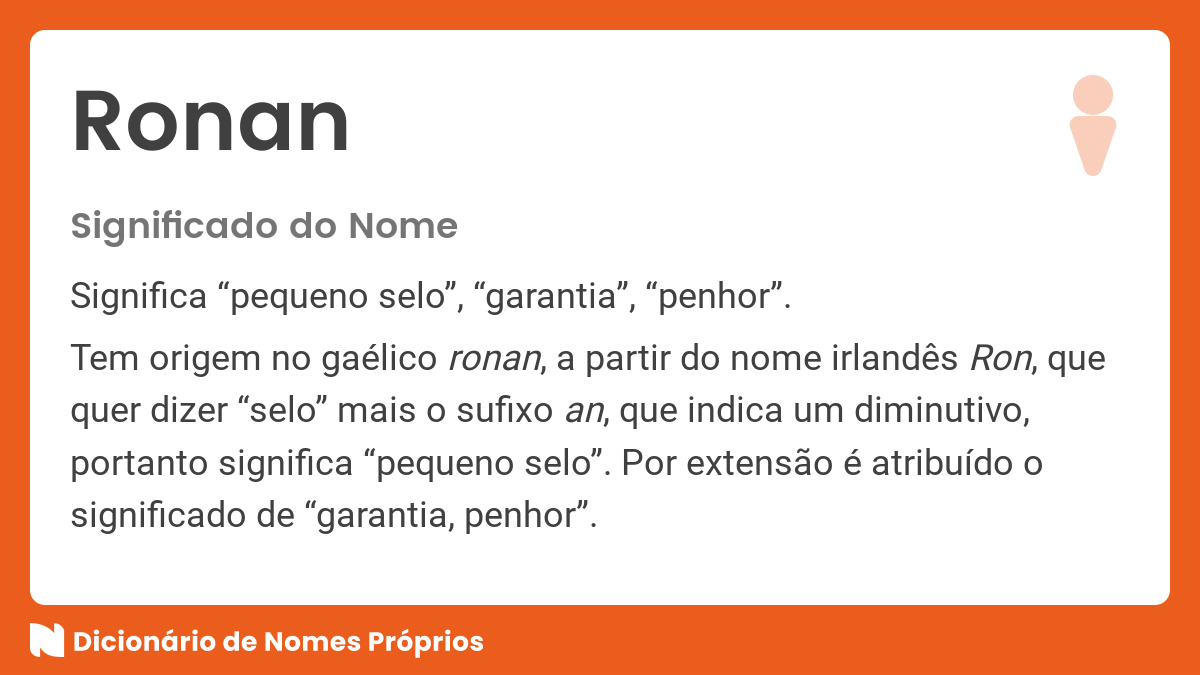 Significado Do Nome Ronan - LIBRAIN