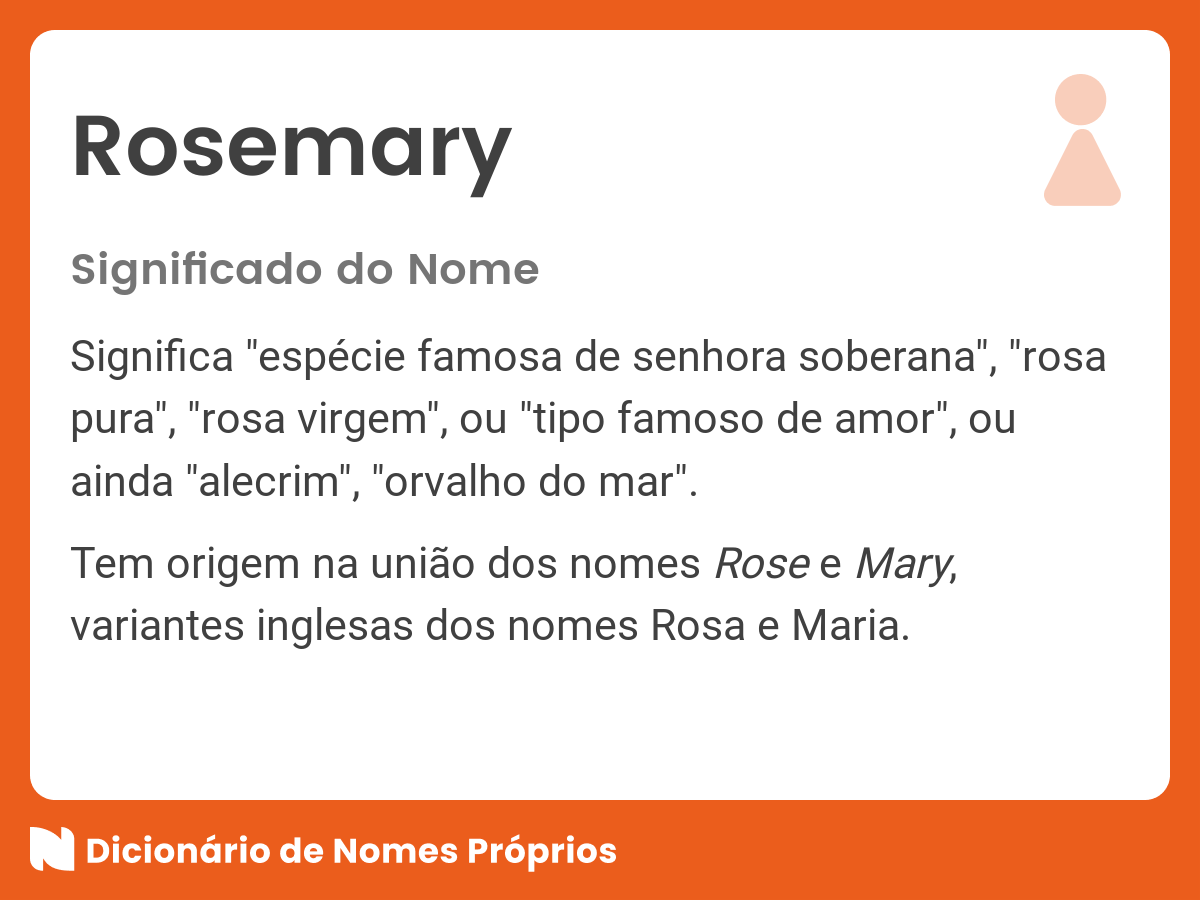 Significado do nome Rosemary