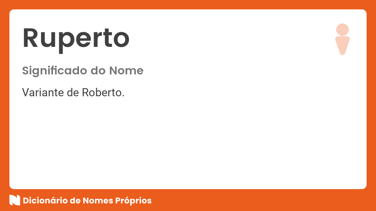 Significado do nome Ruperto - Dicionário de Nomes Próprios