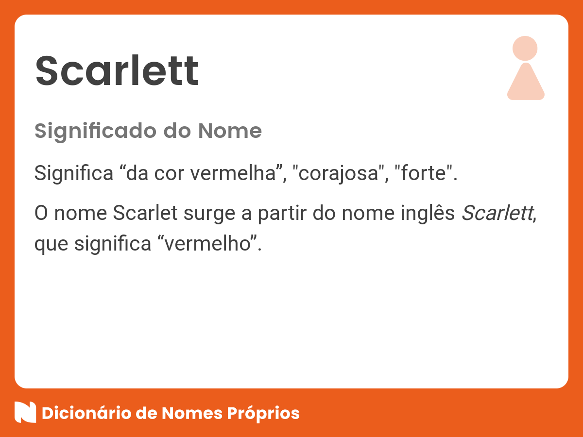 Significado do nome Scarlett