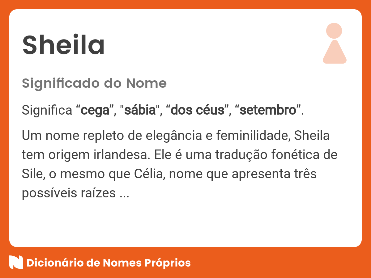 Significado do nome Sheila