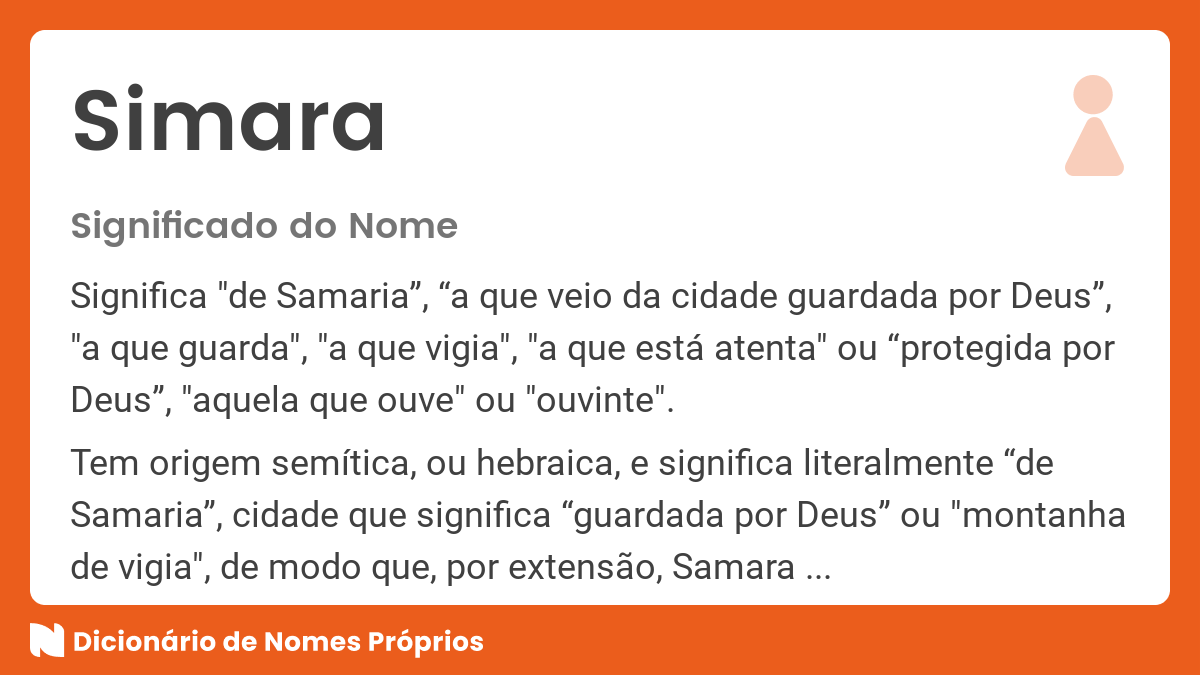 Significado do nome Samara - Dicionário de Nomes Próprios