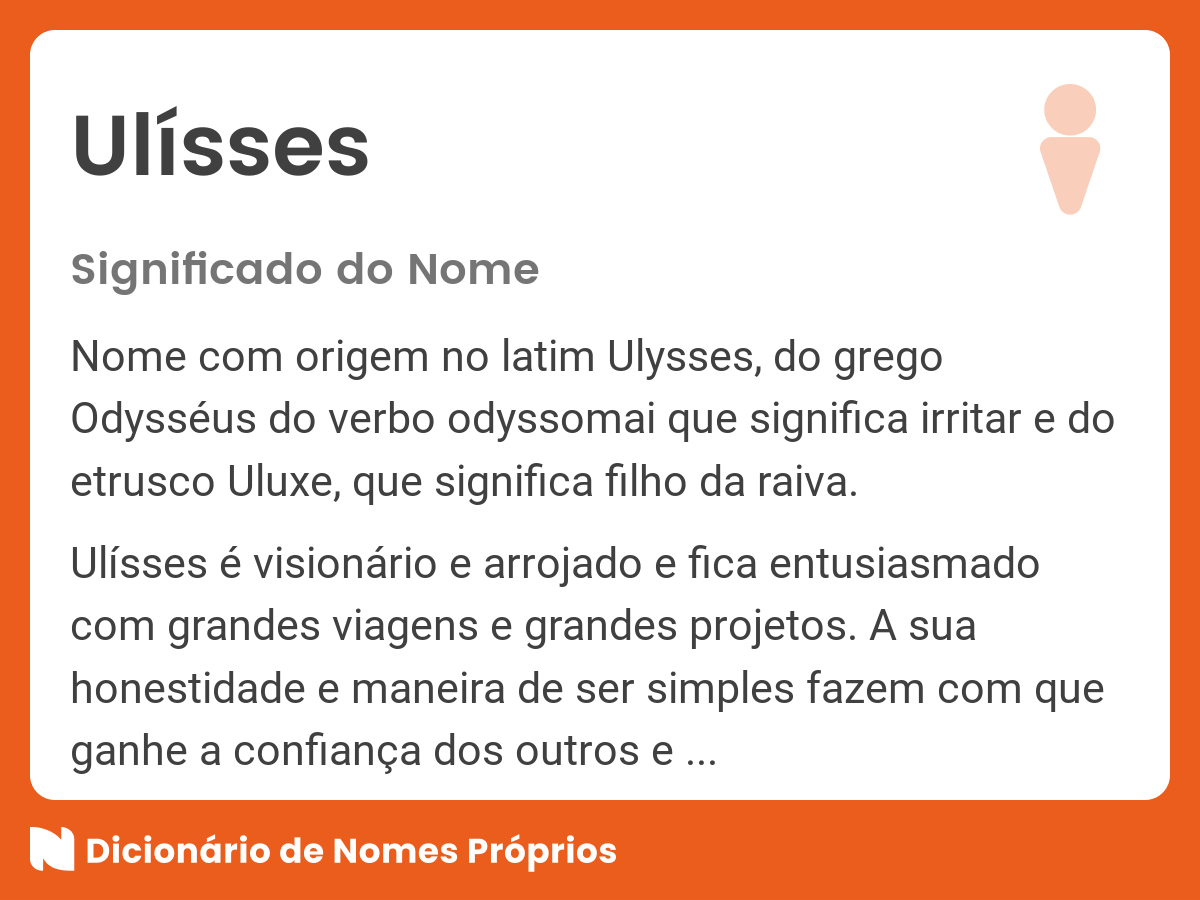 Significado Do Nome Ulisses - FDPLEARN