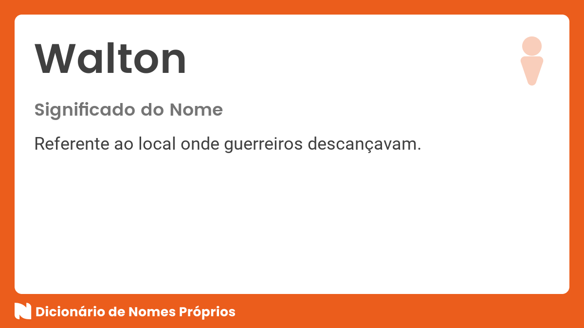 Significado do nome Walton - Dicionário de Nomes Próprios