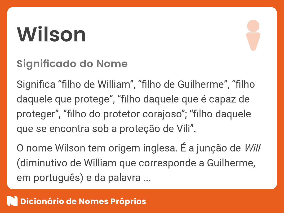 Significado do nome Wilson